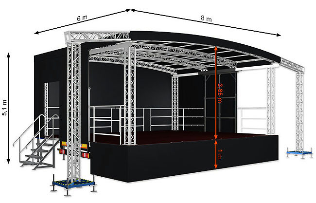 PROFIL MOBIL STAGE TRAILER 8X6M ECO | Music-Profis Company